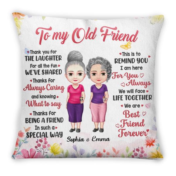 商品名:  Generic Bestie Gifts for Women, Thanks for Always Caring and Knowing Old Friends, Personalized Square Pillow, Gift...