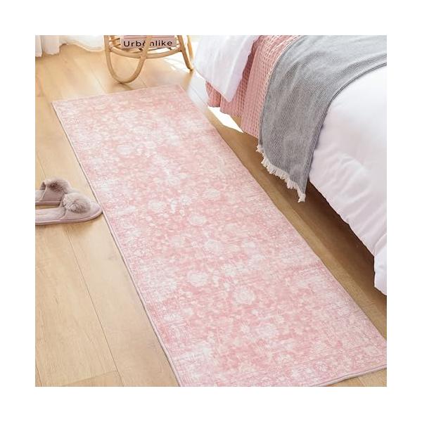 商品名: 2x6 Boho Pink Runner Rug Vintage Farmhouse Hallway Entryway Rugs for Kitchen Bedroom Non Slip, Washable Boho Carpet...