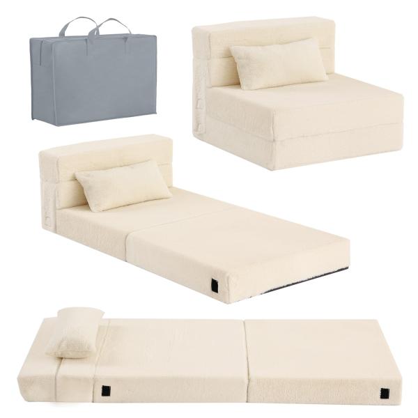 商品名:  Tiita Folding Sofa Bed Floor Mattress for Kids, Glow Tri Folding Mattress Kid Fold Up Sofa Futon Fold Chair Beds, ...