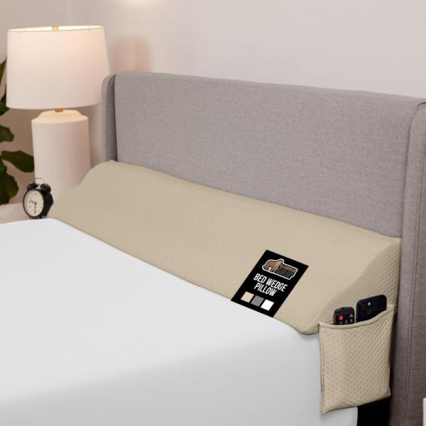 商品名:  GORILLA GRIP Bed Wedge Pillow for Headboard Gap, Filler Between Mattress Gaps, US Designed, Comfortable Supportive...