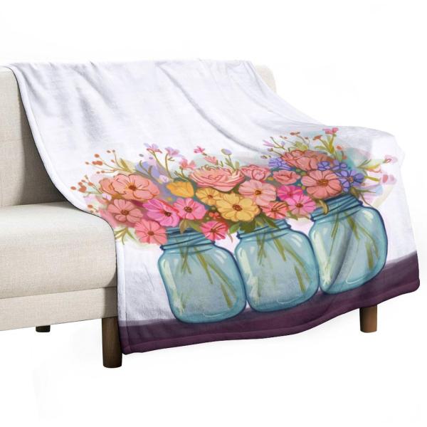 商品名:  Vases Flowers Spring Throw Blankets,Blanket Premium Super Soft Cozy Warm Bed Blanket Couch Decorative Throw Blanke...