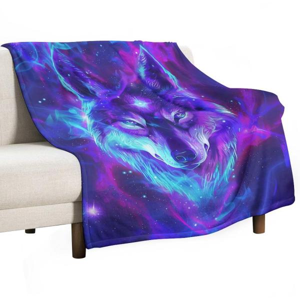 商品名:  Galaxy Wolf Throw Blankets,Blanket Premium Super Soft Cozy Warm Bed Blanket Couch Decorative Throw Blankets for Li...