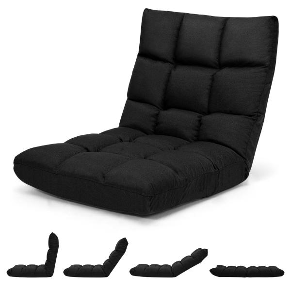 商品名:  MAT EXPERT 14-Position Floor Chair, Floor Gaming Chair w/Resilience Sponge, Alloy Steel Frame, Padded Bed Couch Re...
