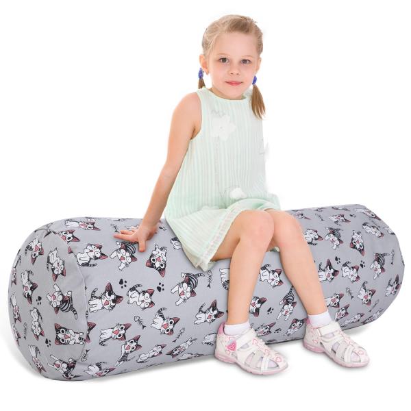 商品名: SANFERGE 円筒型ビーンバッグカバー SANFERGE Stuffed Animal Storage Bean Bag Chair Cover (No Filler), Cylinder Plush Toy Storage ...