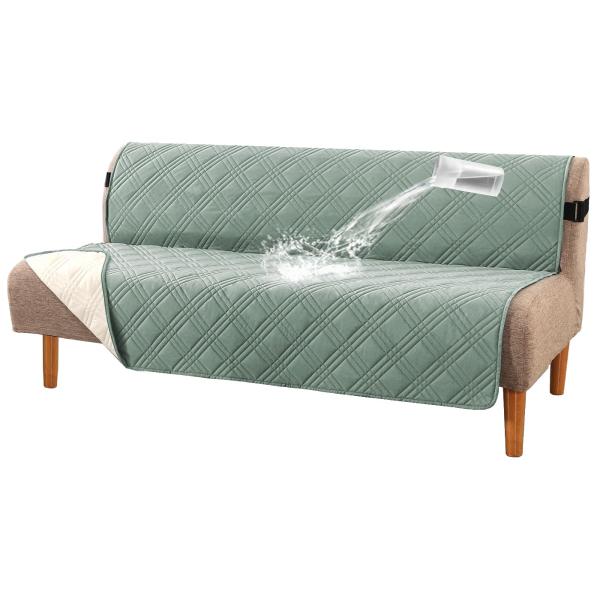 商品名: H.VERSAILTEX 100%防水布団ソファスリップカバー リバーシブルソファカバー アームレス布団カバー ソフト 厚手 敷布団 ソファ ベッド ペット 子供 犬 猫 フィット 座る幅70インチまでのユリパッド/ベージュ H....