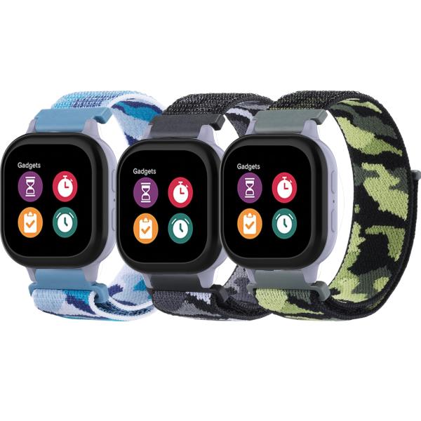 商品名: QHBAMD Watchバンド 3本パック 通気性 調節可能 ナイロンストラップ Gizmo Watch 3 2 1/Gabb Watch 3 2 1/SyncUPウォッチバンド スマートウォッチ用フック&amp;ループ交換用バン...