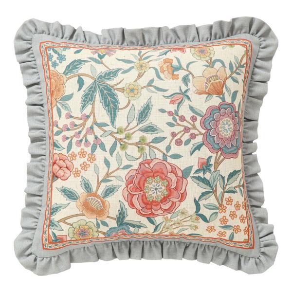 商品名: bilin gaier オレンジ スローピローカバー1枚セット コテージ 素朴 咲く花柄リネン枕カバー、装飾正方形ピロークッションカバー カウチ ソファ ベッド 椅子 車用、48x18インチ bilin gaier Orange ...