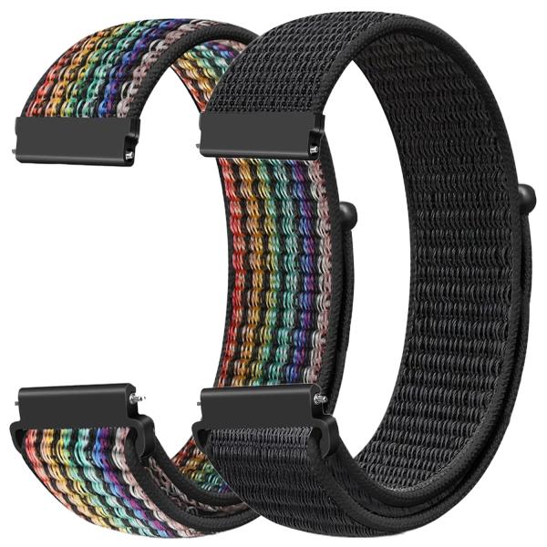 商品名:  FTYQUEE 2 Pack Nylon Watch Bands Compatible with 16mm 18mm 19mm 20mm 22mm Watch Bands Quick Release Replacement Wr...