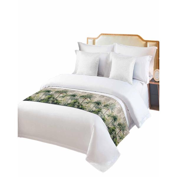 商品名:  DecorLovee Summer Tropical Leaves Bed Runners for King Size Bed, Decorative Bed Throws for Foot of Bed, Green Palm...