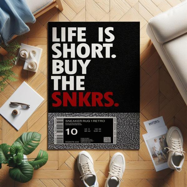 商品名:  Sneaker Rug Sneaker Room Carpet Sneaker Rugs Sneaker Life is Short Buy The Sneakers Rug Home Decoration 41ブランド: CH...