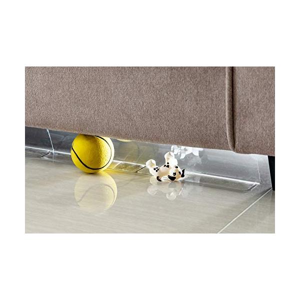 商品名: BOWERBIRD 家具用クリアおもちゃブロッカー - ソファベッドやその他の家具の下に物が落ちるのを防ぎます - 硬い床のみに適しています BOWERBIRD Clear Under Couch Blockers - Stop ...
