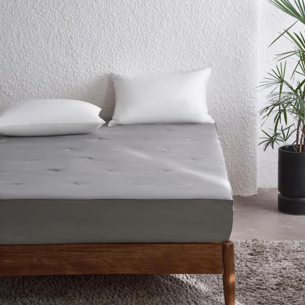 商品名: Simple&amp;Opulence マットレスパッド、冷却キルトフィットマットレスプロテクターカバー、四隅にゴム入り、通気性があり柔らかいマットレスカバー、16インチの深いポケット付き(ダークグレー、フル) Simple&am...
