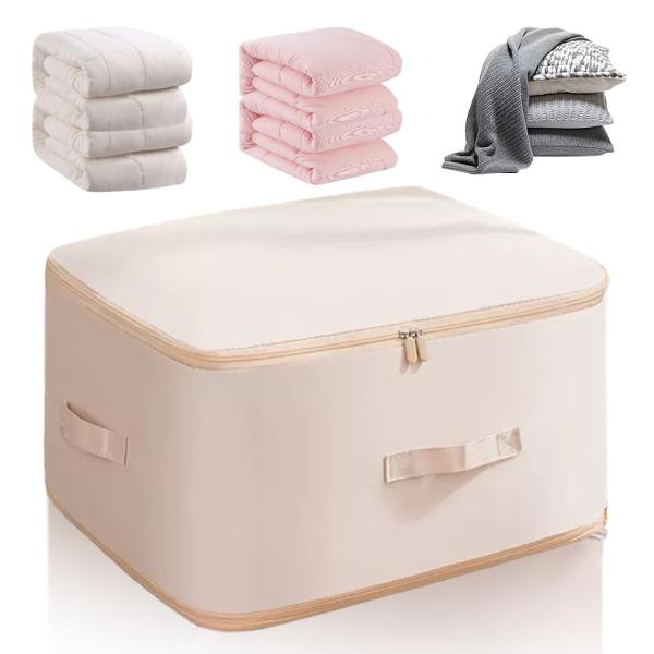 商品名: 超省スペース自己圧縮オーガナイザー、2024年新作ヘビーデューティーストレージ トラベルパッキングストレージトート、プレミアム引っ越しバッグ、衣類ブランケット、ベッドキルト用ハンドル付き(アプリコット、XL) 2024 New U...