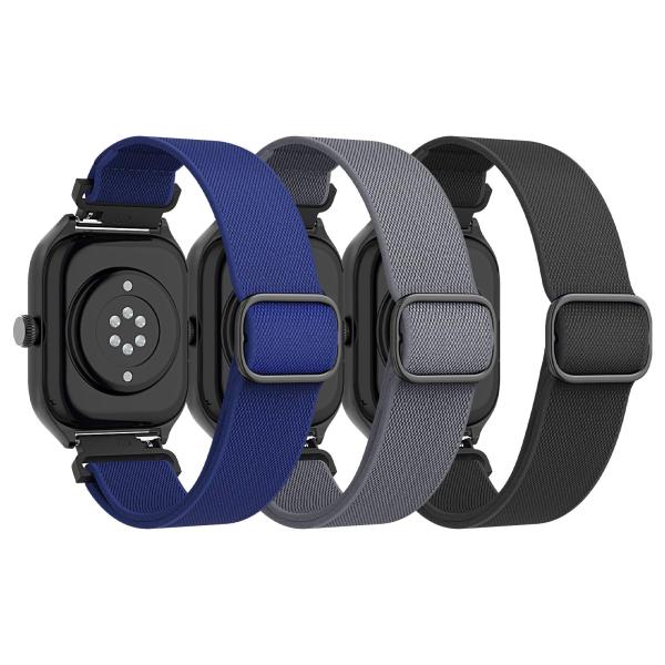 商品名:  Astorgos 3 Pack Stretchy Nylon Bands Compatible with Amazfit Active/Active 2/GTS 2/2 Mini/2e/3/4/4 Mini/Bip 3/3 Pr...