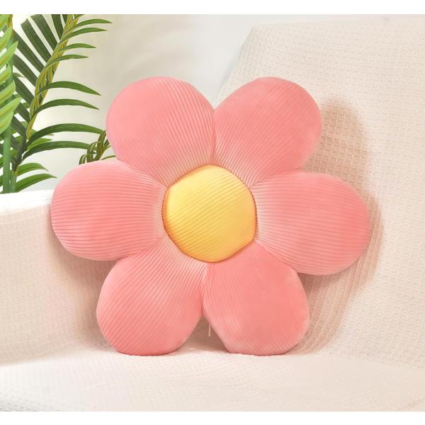 商品名:  FSRONGXI Daisy Flower Pillow, Decorative Pillows, Pink Flower Shaped Throw Pillow Cushion for Sofa, Bed, Home Deco...