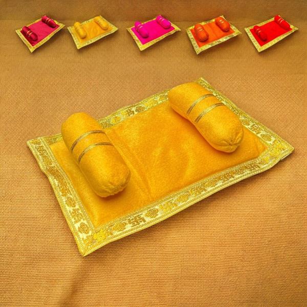 商品名: LOVENSPIRE Laddu Gopal ベルベットタキヤアサン枕セット ガネーシャ神、クリシュナ、カンハジ、バルゴパル神女神アイドルソフトマットレスクッション/ガダベッド兼アーサンセット(9.5x6.5インチ) LOVENS...