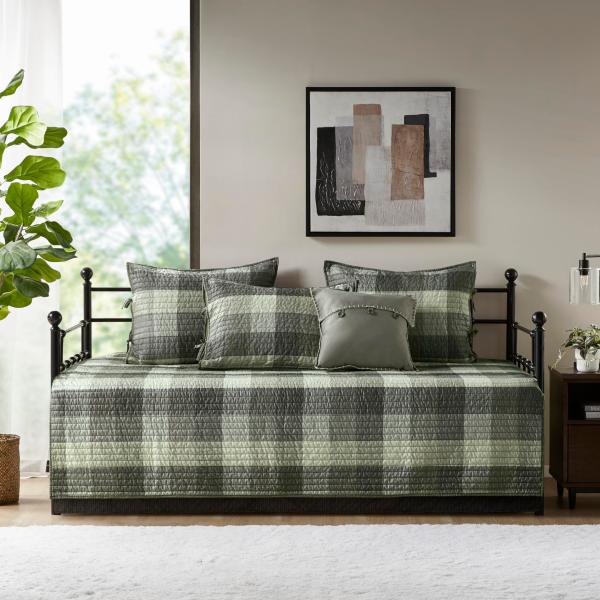 商品名:  Madison Park Ridge Daybed Cover Set - Cabin Lodge Plaid Herringbone Print Reversible Design, All Season Luxury Bed...