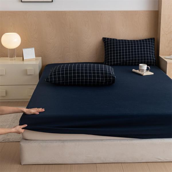 商品名:  Fitted Sheet Full Mattress,Solid Color Pure Cotton Deep Pocket Bed Sheet, Soft Mattress Topper Suitable for Single...