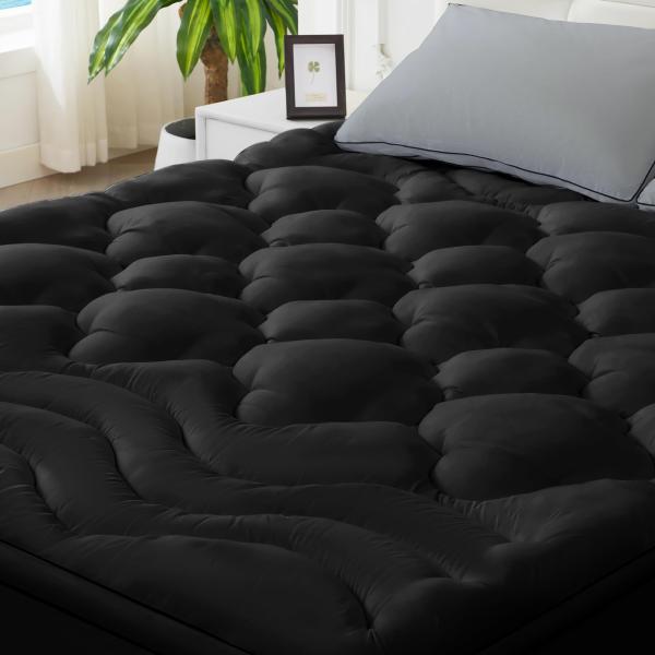 商品名:  BDEUS Queen Mattress Pad, Extra Thick 1450GSM Mattress Topper, Four Leaf Clover Soft Mattress Protector Cover with...