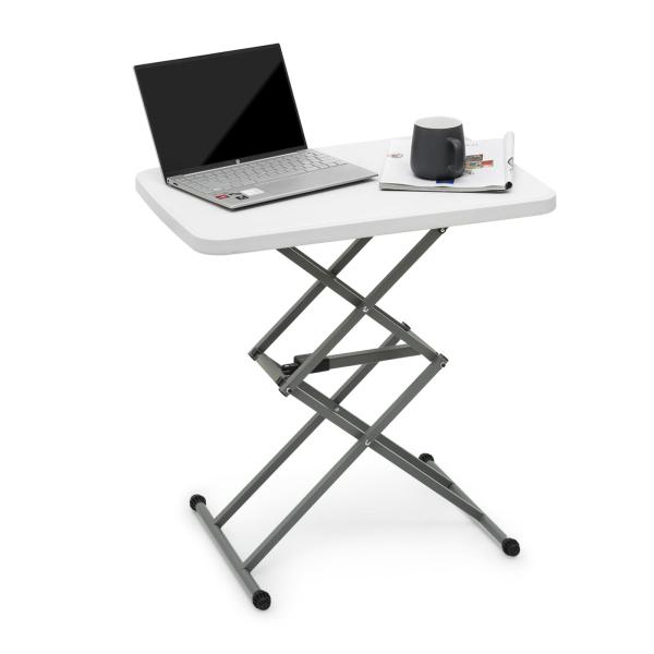 商品名: Athena Collection 折りたたみ式テレビトレイ テーブル カウチテーブル 高さ5段階調節可能 ポータブル 小型 折りたたみテーブル ディナートレイ ノートパソコンテーブル リビングルーム用 ベッド/ソファ/ソファで食...