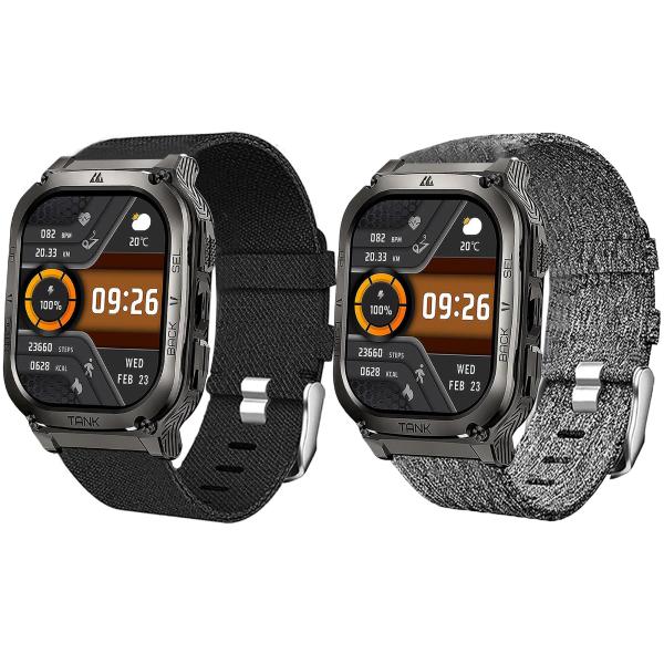 商品名: AMAZTIMスマートウォッチ用バンド、22mm通気性ナイロン織布交換用アクセサリーストラップ AMAZTIM M2、M3、C20 Pro、T2、T3、T3、KOSPET Tank M2、M3 Ultra、T2、T3 Ultraス...