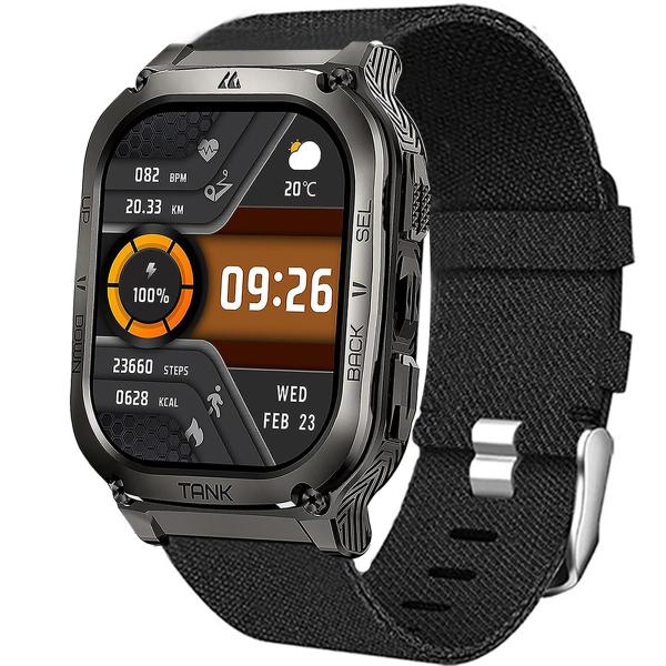 商品名: AMAZTIMスマートウォッチ用バンド、22mm通気性ナイロン織布交換用アクセサリーストラップ AMAZTIM M2、M3、C20 Pro、T2、T3、T3、KOSPET Tank M2、M3 Ultra、T2、T3 Ultraス...