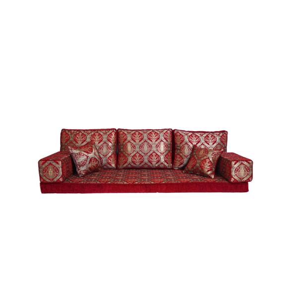 商品名:  arabicsofa Red Modern Arabic Majlis Sofa Set ? Modular Low Floor Seating with Backrest Pillows, Arabic Jalsa &amp;...
