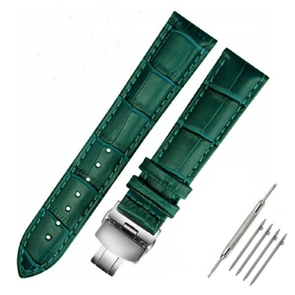 商品名:  Moran Quick Release Leather Watch Bands Deployment Butterfly Buckle 18mm 20mm 22mm 24mm Blue Black Brown Calfskin ...