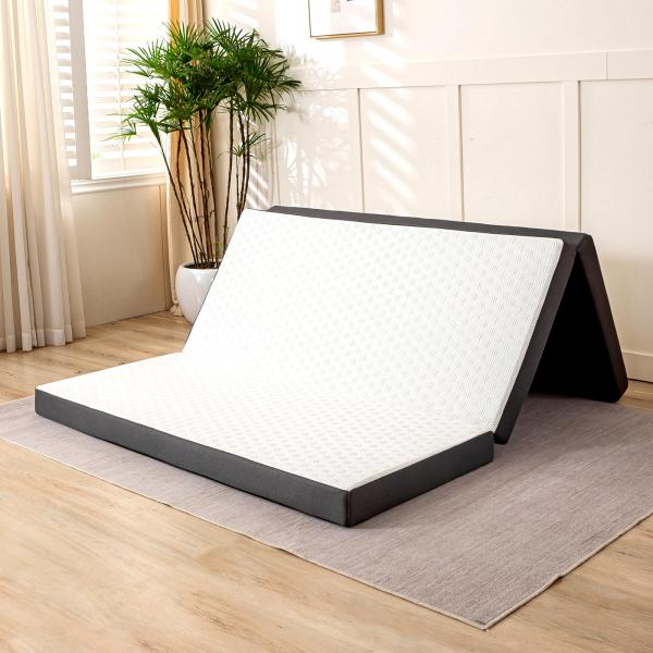商品名:  MUUEGM Folding Mattress, 4 Inch Tri-Folding Memory Foam Mattress Foldable Mattress with Washable Cover Portable Ma...