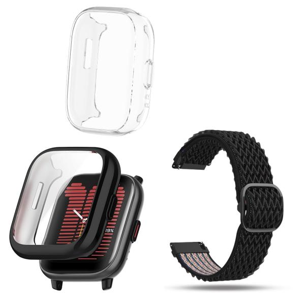 商品名:  FCMEDZI Cases and Watch Strap Compatible for Amazfit Active Smartwatch Screen Protector, Soft TPU Full Coverage Sm...