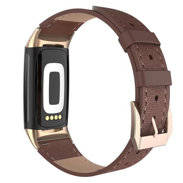 商品名:  Simpeak Leather Band Compatible with Fitbit Charge 6 / Charge 5 Smartwatch, Women Men Genuine Leather Wristband St...