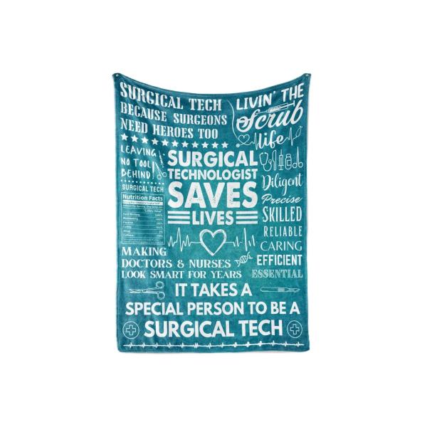 商品名: Surg Tech Giftsブランケット、ベッドフランネルプラッシュスロー、手術技術者、看護師、外科医用(50インチ x 65インチ) Surgical Tech Gifts, Surgical Technologist Scr...