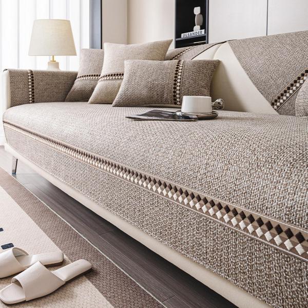 商品名:  Corner Sofa Slipcovers Herringbone Washable Sofa Cover for Living Room Universal Furniture Protector 1/2/3 Seater ...