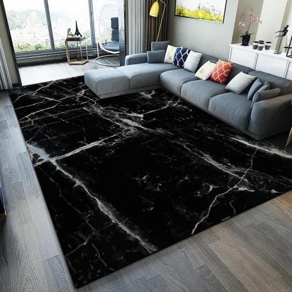 商品名:  Black White Marble Printed Carpets for Living Room Bedroom Area Rug Sofa Tea Table Kitchen Floor Mat Child Room Ru...