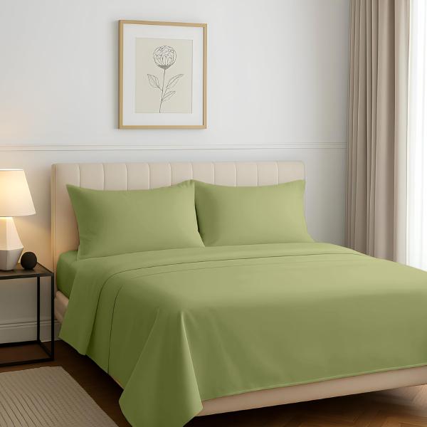 商品名:  Carressa Linen 100% Egyptian Cotton Sheets King Size - 1200 Thread Count King Size Sheets Set Egyptian Cotton, 4 P...