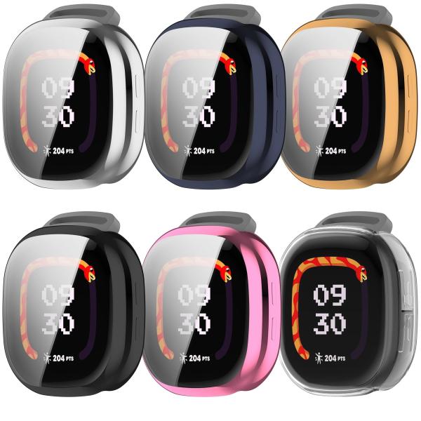 商品名: Fitbit Ace LTE対応スクリーンプロテクターケース、プレミアムソフトTPUスリムメッキ保護カバー[傷防止] Google Fitbit Ace LTE キッズスマートウォッチバンドアクセサリー(6色) Screen Pr...