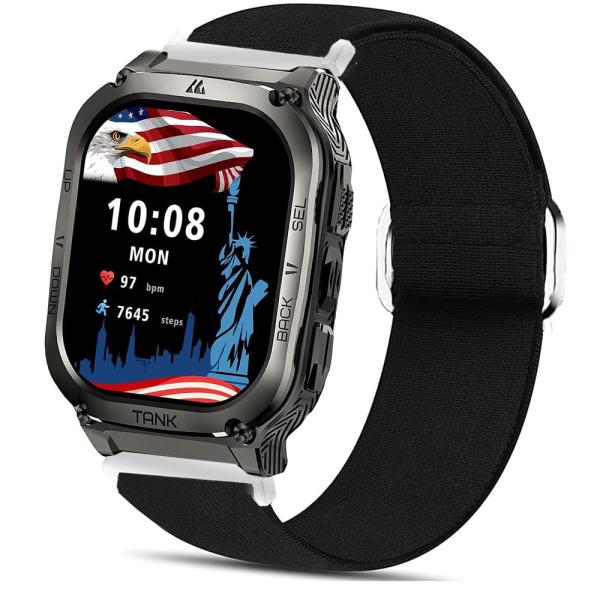 商品名:  Compatible for AMAZTIM Smart Watch Bands, Lamshaw Stretch Elastics Nylon Adjustable Replacement Strap Accessories ...