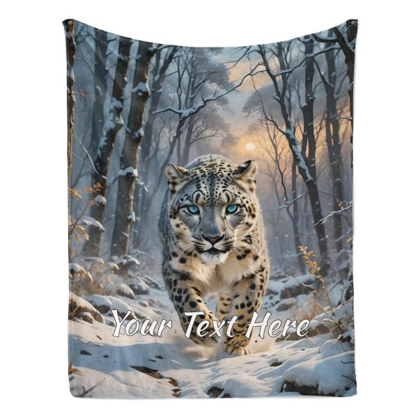商品名:  CUSPILO Snow Leopard Throw Blanket, Soft Cozy Valentine's Day Blanket for Couch Sofa Living Room Bedroom, 30"" x 4...
