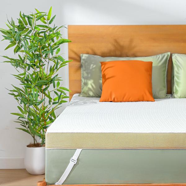 商品名: Marsail 3インチ 低反発マットレストッパー クイーン 冷却ジェル注入マットレストッパー ソフトカバー付き CertiPUR-USおよびOeko-TEX認証 ソファ/RV/キャンプに最適 Marsail 3 Inch Mem...