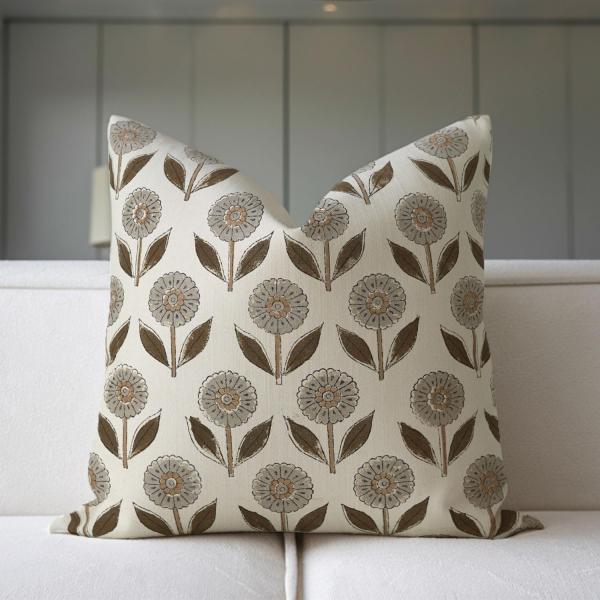 商品名:  Fabritual Handmade Block Print 18X18 Inch Thick Cotton Throw Pillowcase Cushion Cover, Summer, Spring, Fall Decora...