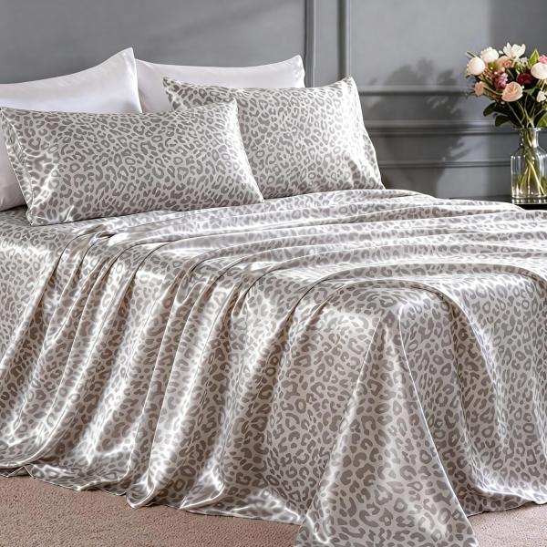 商品名:  FreshCulture Satin Sheets Queen Size Bed Set- 4 Piece Luxury Soft Silky Queen Sheet Set, Similar to Silk Bed Sheet...