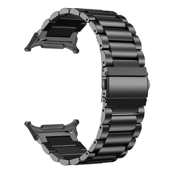 商品名: Samsung Galaxy Watch Ultra対応バンド 調節可能なステンレススチールメタルリストバンド Samsung Galaxy Watch Ultra 47mm対応 (ブラック) Compatible with Sa...