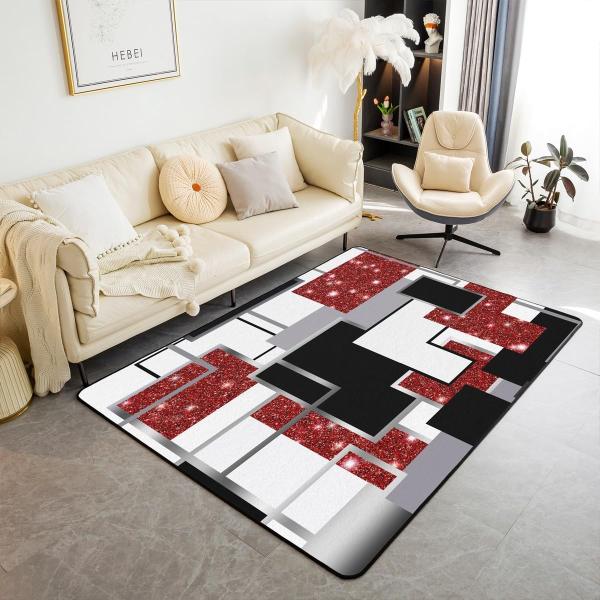 商品名:  Erosebridal Black Grey White Red Indoor Floor Mat,Glittering Sequins Decorative Rug for Bedroom,Living Room,Bedsid...
