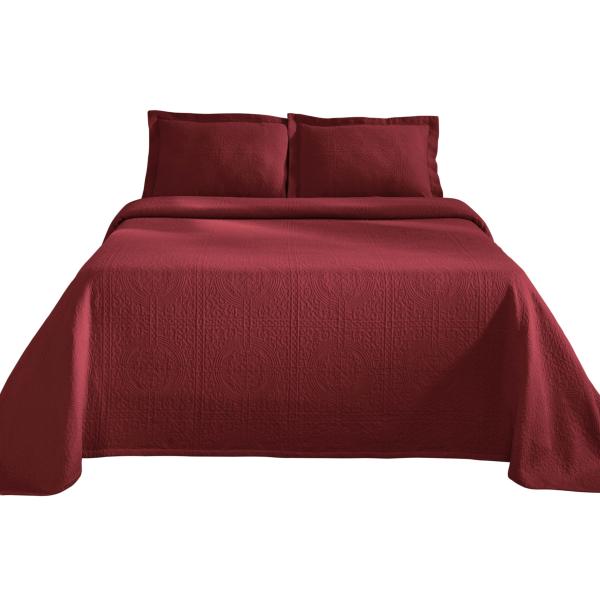 商品名:  Superior 3 Piece Basketweave Cotton Bedspread Set, Home Bed Decor, Decorative Bed Spread, 2 Pillow Shams, Medium W...
