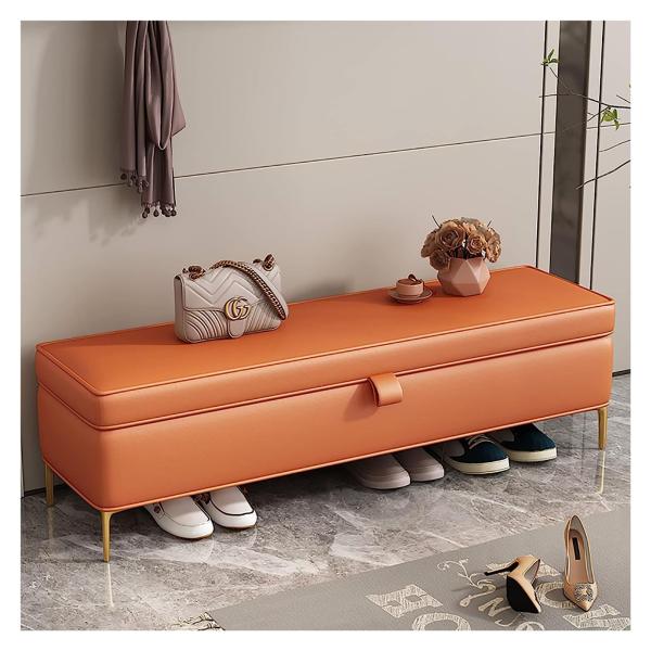 商品名:  GRDDBZA Shoe Storage Bench with Cushion for Entryway, Faux Leather Storage Bench, Premium End of Bed Bench with St...