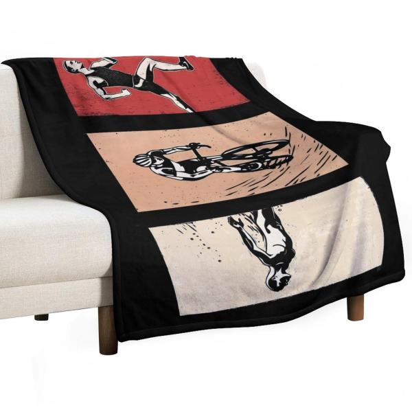 商品名:  Triathlon Sports Retro Throw Blankets,Blanket Premium Super Soft Cozy Warm Bed Blanket Couch Decorative Throw Blan...