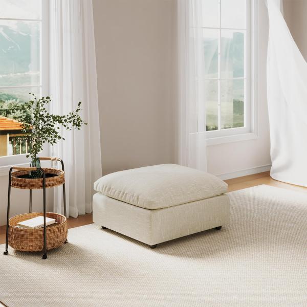 商品名: モジュラー セクション ソファ クラウド ソファ リビングルーム用 モダン ミニマリスト 快適 ディープソファー 布張り ソファ 取り外し可能 洗濯可能 クッションカバー付き ワイドアームレスト、ダウンとコットン入り Modula...