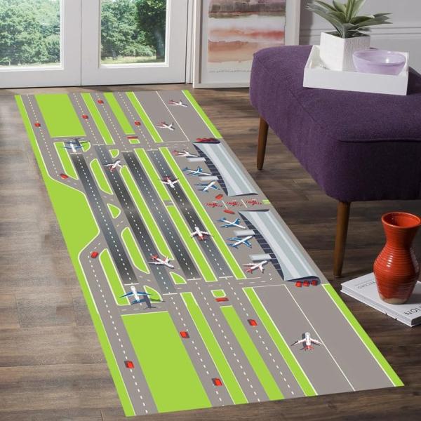 商品名:  RM1223.0 Runway Area Rug, 60x100Cm//23x39 inch, Aircraft &amp; Plane Pattern, Aviation Carpet for Indoor &amp; Out...