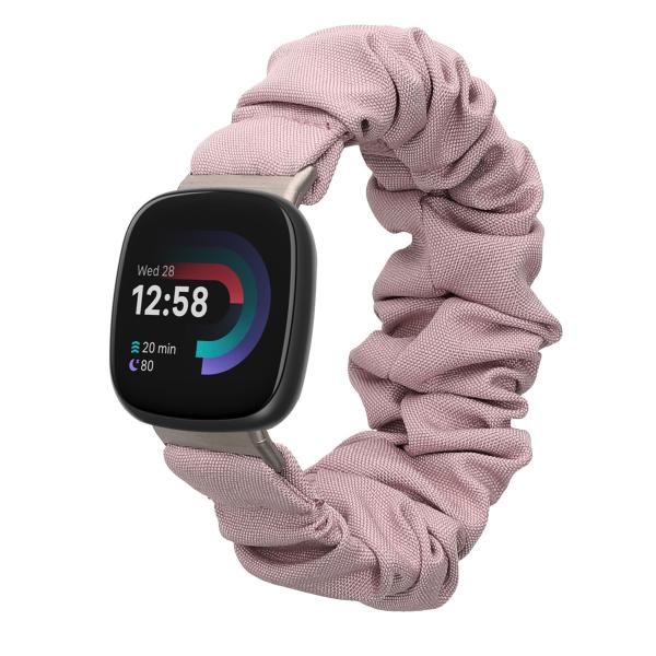 商品名: kwmobile Fitbit Versa 4 / Sense 2 / Versa 3 / Sense対応 バンド - 交換ベルト シュシュ ゴム コットン 14-19 cm - ラベンダー kwmobile Watch Stra...