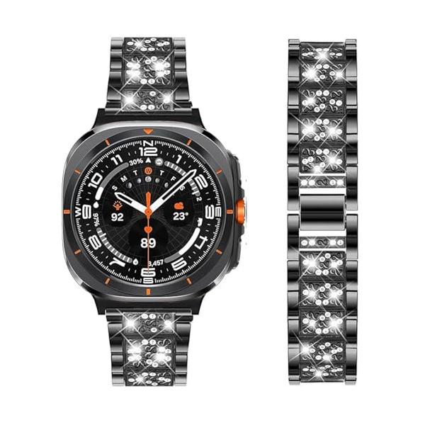 商品名: DEALELE バンド Samsung Galaxy Watch Ultra 47mm (2025/2024) 対応 キラキラ ラインストーン ダイヤモンド メタル 交換用ストラップ Galaxy Watch Ultra 2 / ...